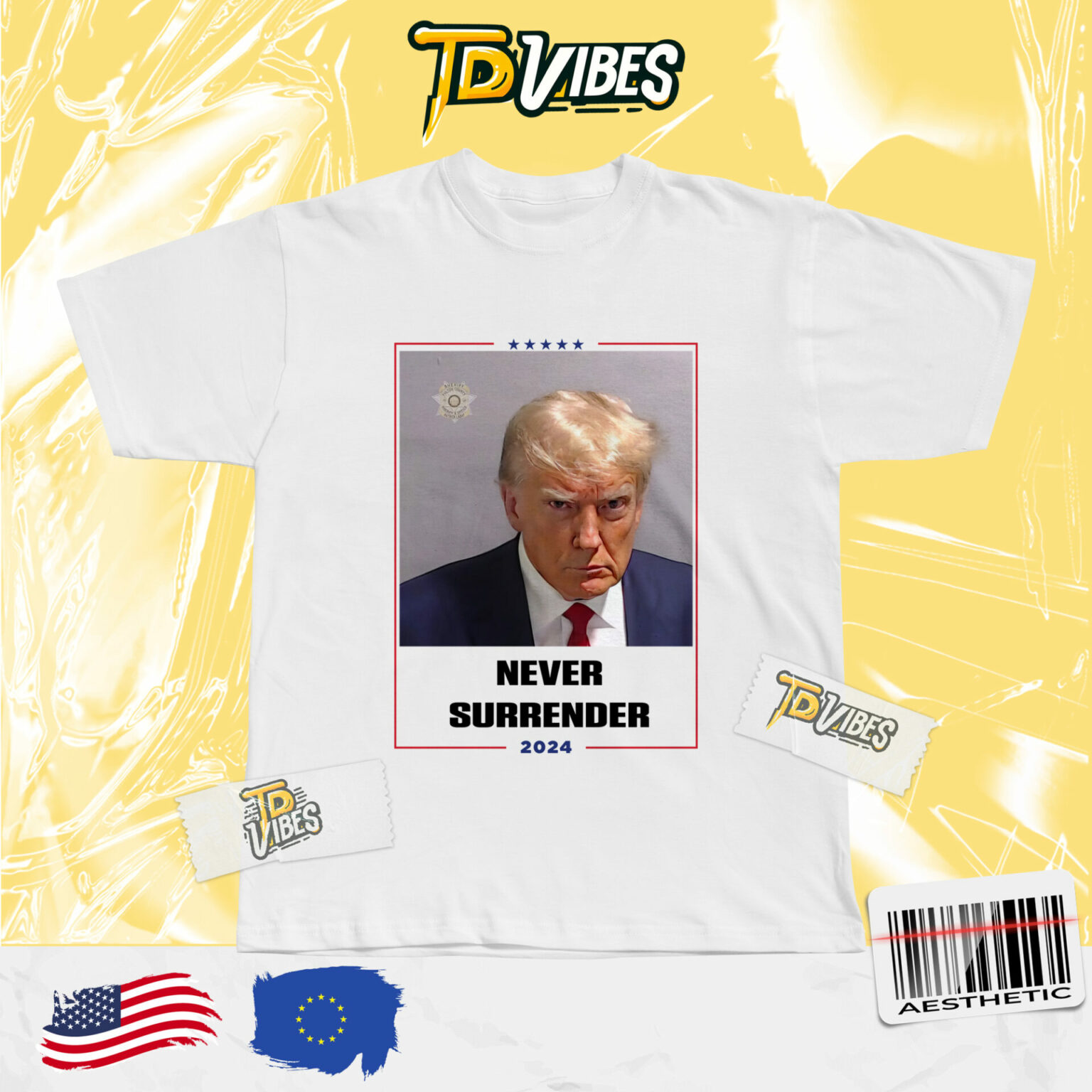 Donald Trump Never Surrender Shirt - A Symbol of Tenacity and Resolve ...
