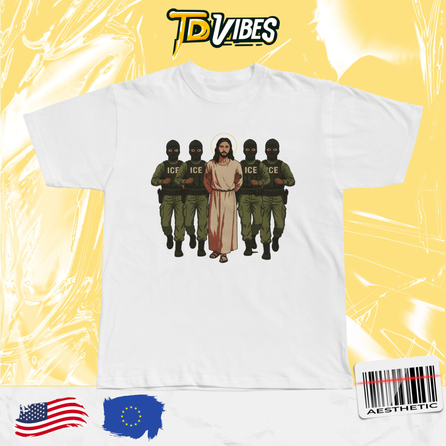 Anti ICE Jesus Arrested Parody Shirt - TDVibes