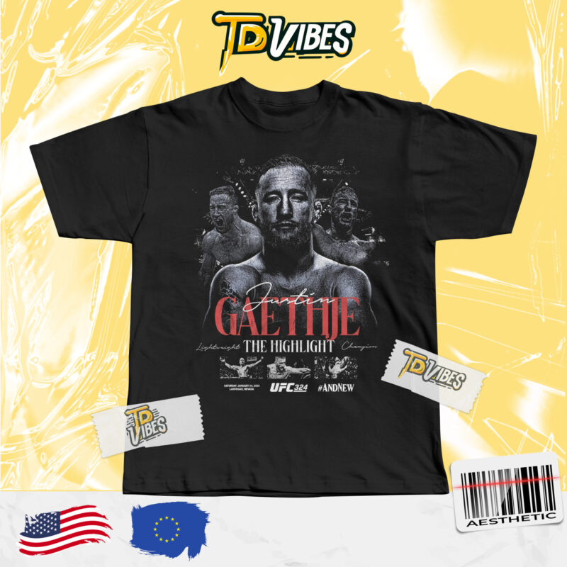 Justin Gaethje MMA Fighter UFC 324 Andnew T-Shirt - TDVibes
